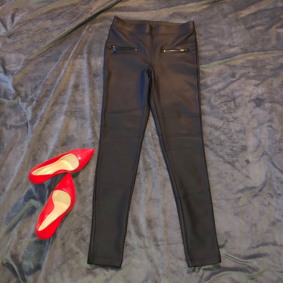 Express | Pants & Jumpsuits | Black Leatherlook Express Leggings | Poshmark